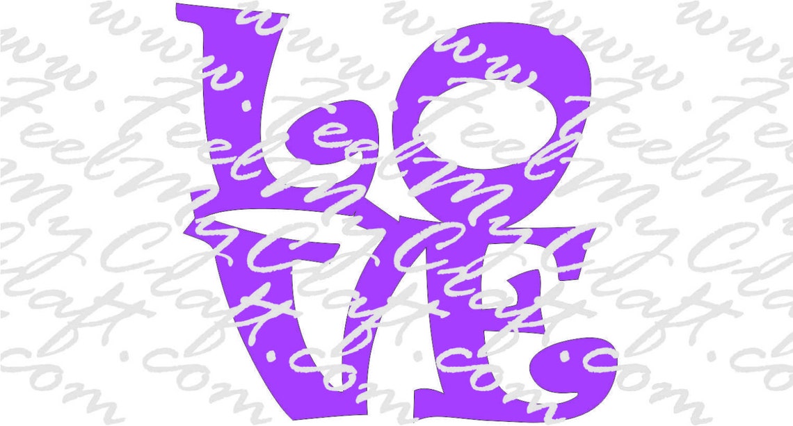 Love .dxf Format. LASER CNC Router Water-jet Cut File - Etsy