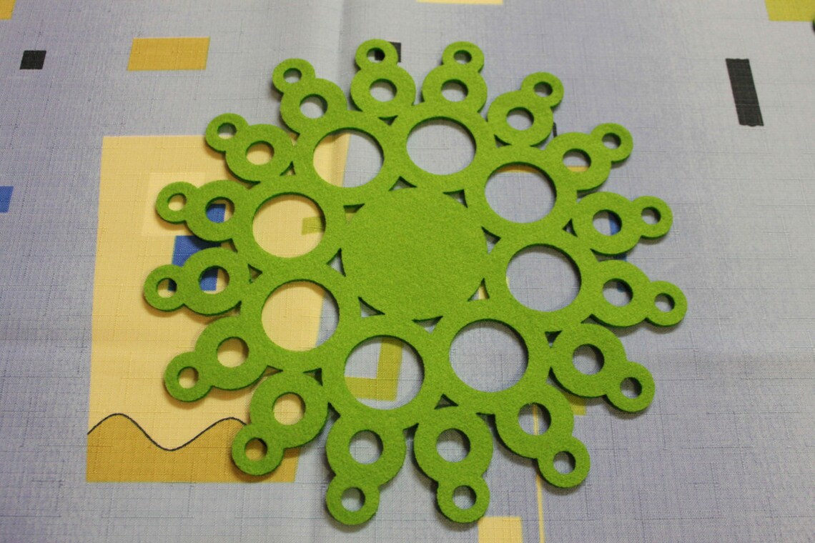 Placemats Circle Round Designs Felt Table Mats Set of 4 | Etsy