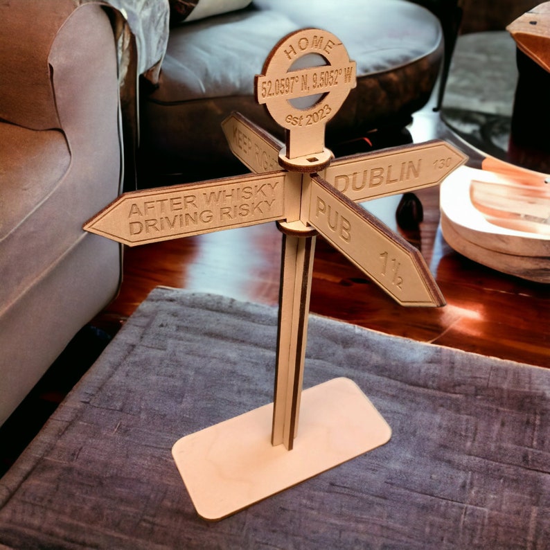 Custom Street Country City Direction Sign Personalised Miniature ...
