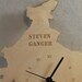 Custom Unique Bespoke India Shape Clock India Map Wooden - Etsy