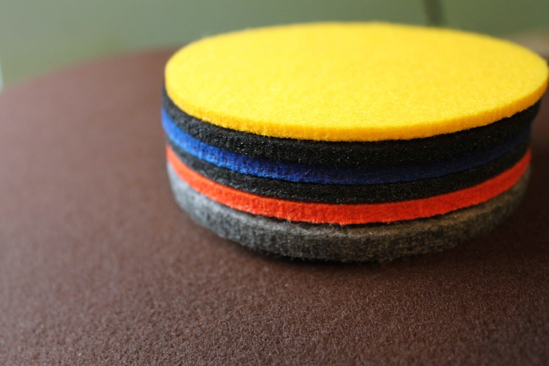 MIX Colour Felt Coasters Simple Shape Circle Set of 10 Handmade Ireland ...