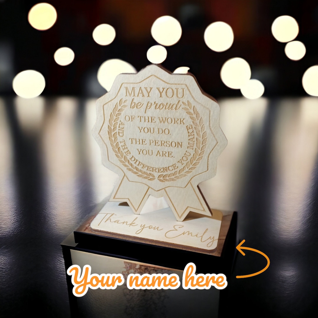 Employee of the Month Year Appreciation Workplace Awards Personalized ...