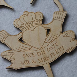 Claddagh Pure Traditional Irish Custom Cake Topper YOUR ENGRAVER ...