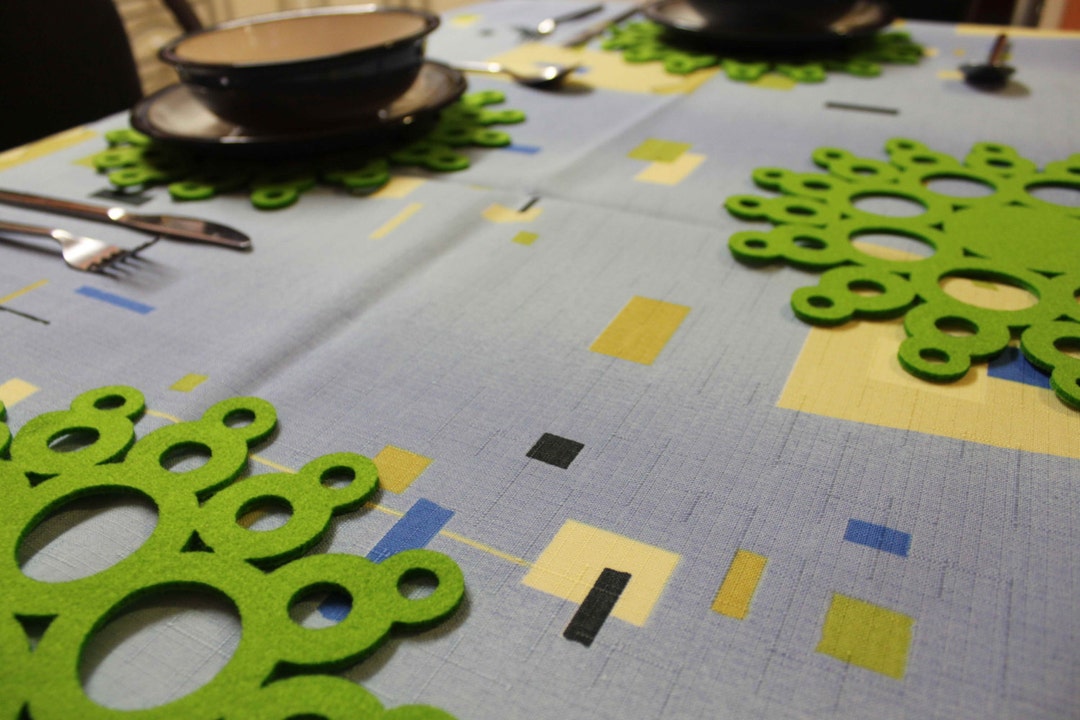 Placemats Circle Round Designs Felt Table Mats Set of 4 - Etsy