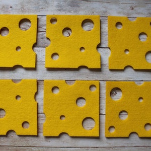 Funny Coaster Cheese Shape and Colour Whimsical Charming Home Decor ...