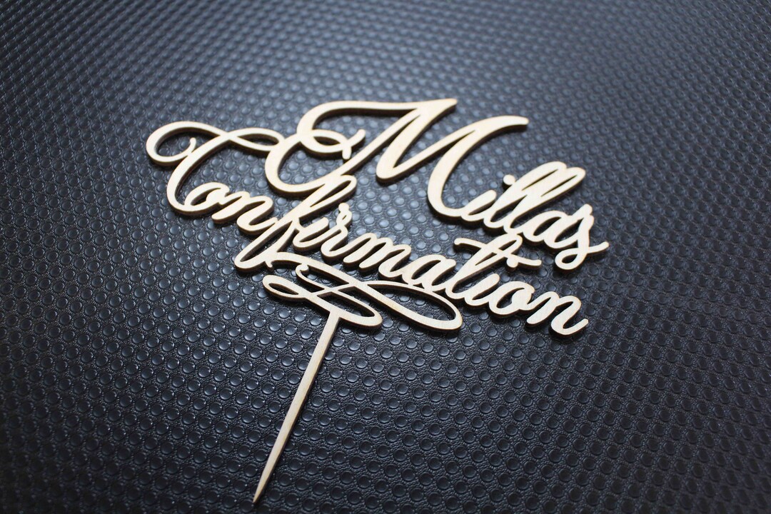 Personalised Custom Confirmation Day Cake Topper YOUR NAME Decor Laser ...