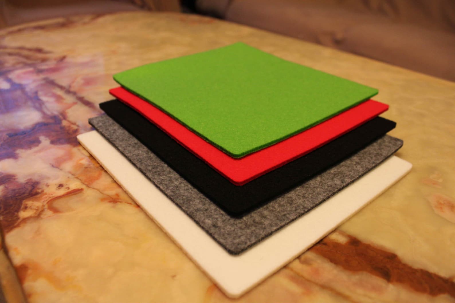Placemats Simple Shape Rectangle Felt Table Mats Set of 2 - Etsy