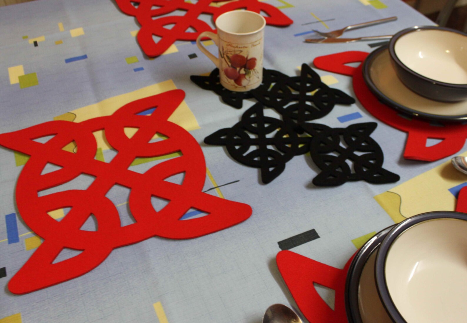 Celtic Knot Placemats & Coasters Table Mats Set of 8 Pieces House ...