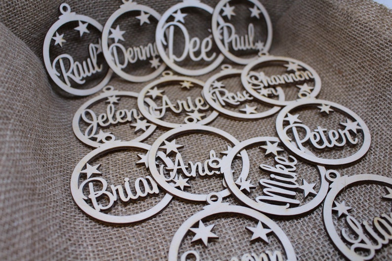 Personalised Christmas Baubles Name Tree Decorations | Etsy
