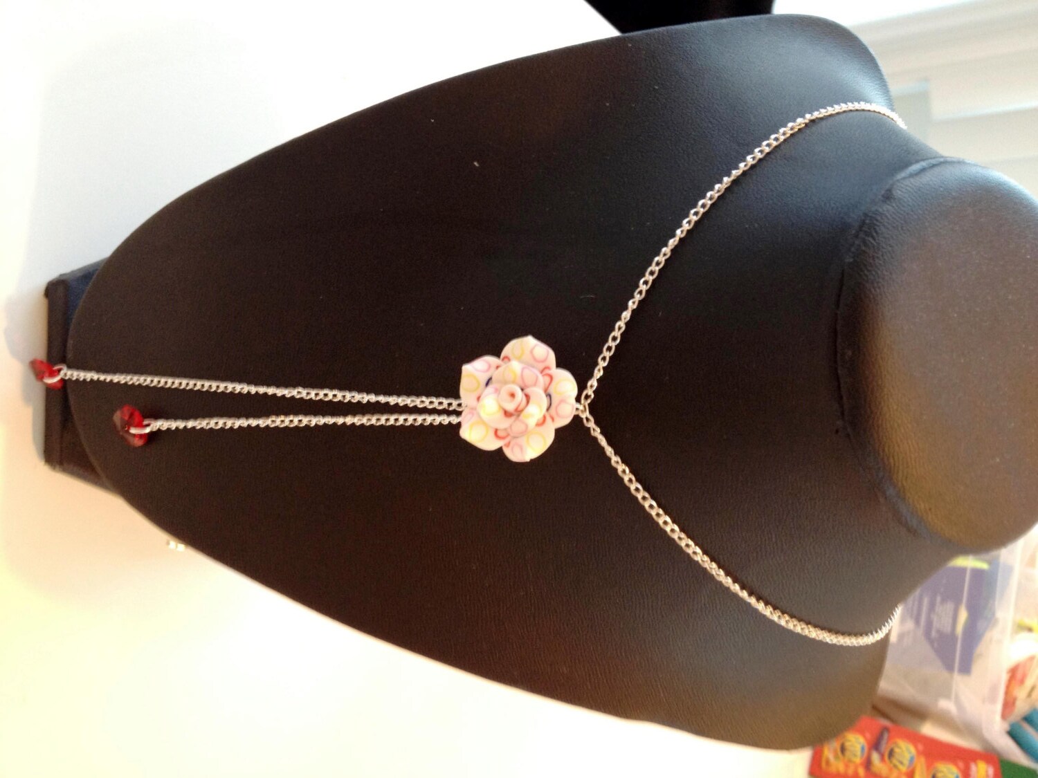 Flirty Flower and Dangle Hearts Necklace on a Silver Plated Chain - Etsy