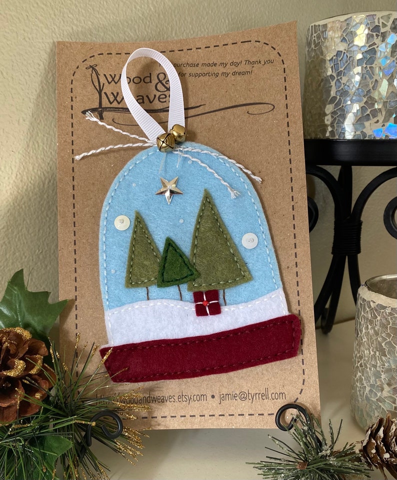 Winter Felt Snow Globe - Etsy