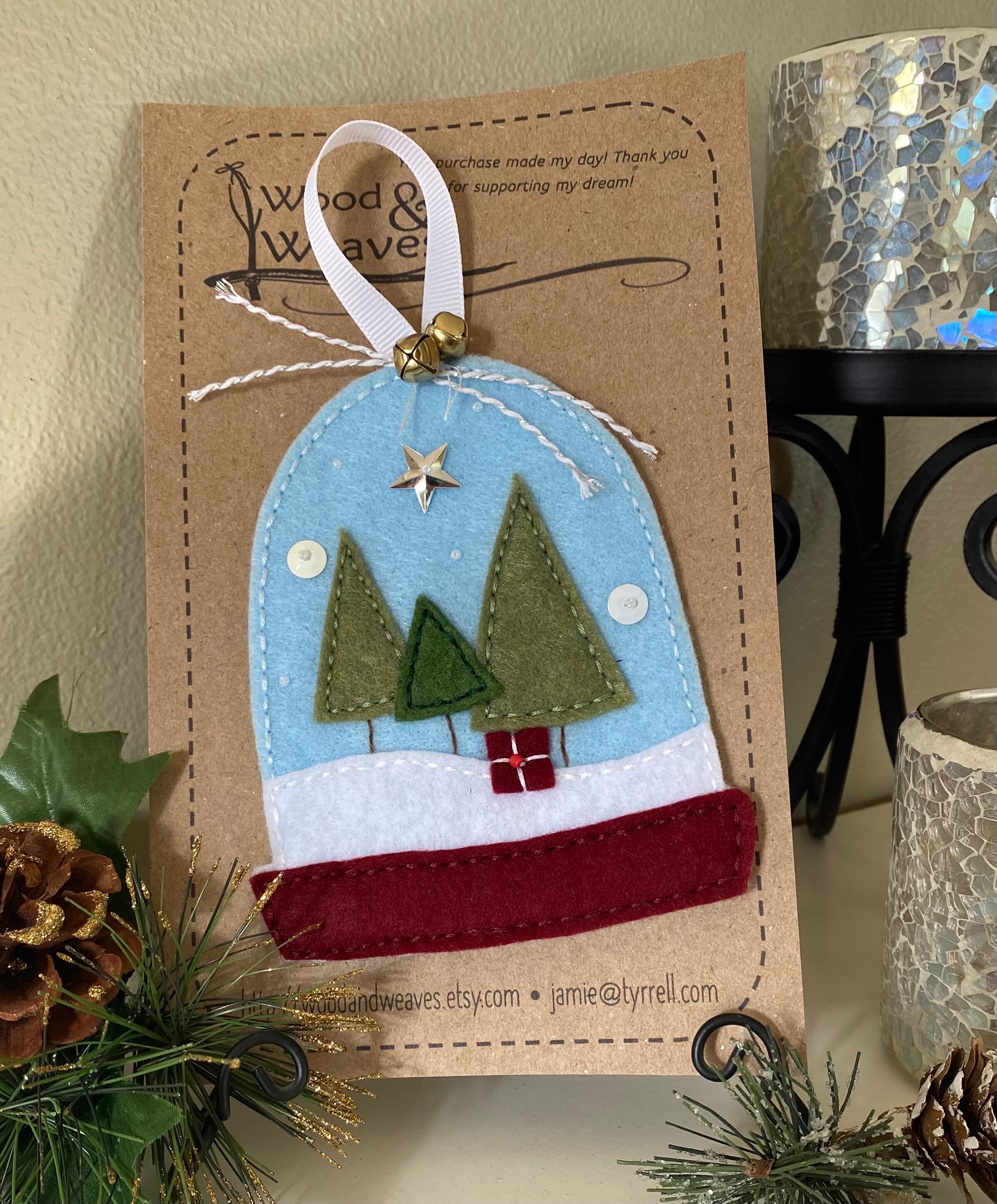 Winter Felt Snow Globe - Etsy