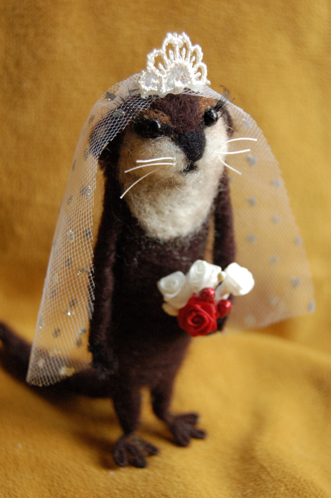 Needle Felted Otter Wedding Cake Topper - Etsy