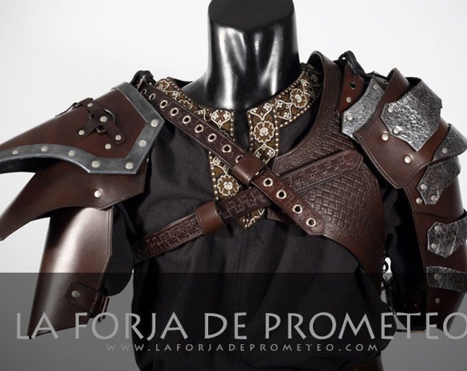 Barbarian Pauldron, Viking Pauldron, Orco Pauldron, Leather Shoulder ...