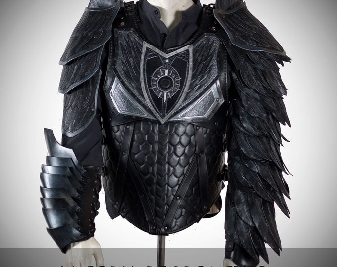 Leather Raven Armour, Leather Crow Breastplate, Larp Medieval Armor ...