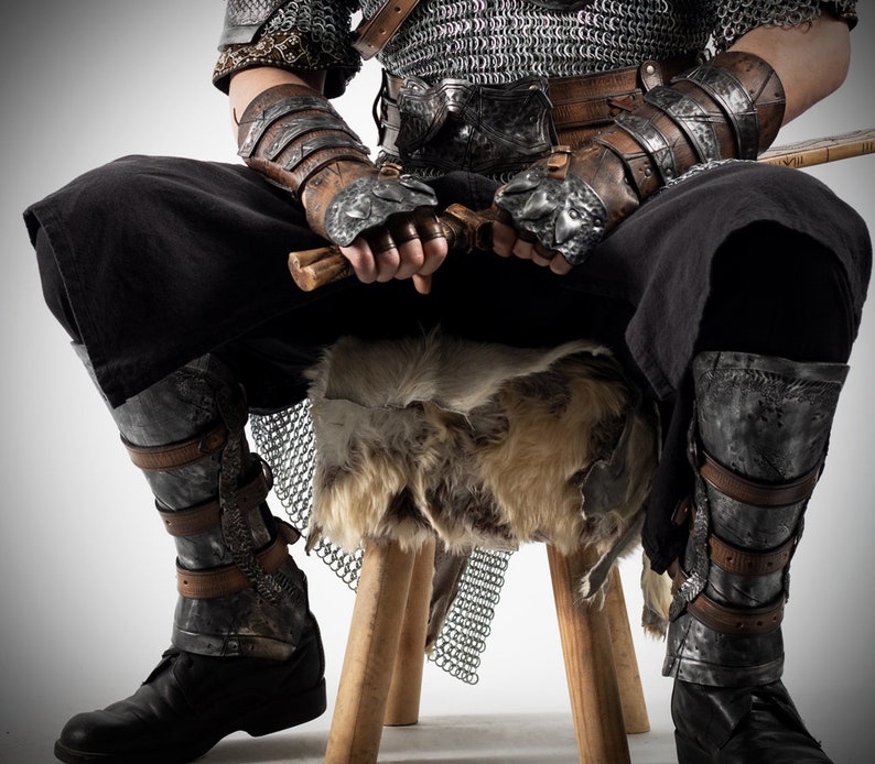 Viking Leather Greaves Legs Viking Viking Leg Protection | Etsy