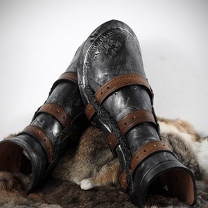 Viking Leather Greaves Legs Viking Viking Leg Protection | Etsy