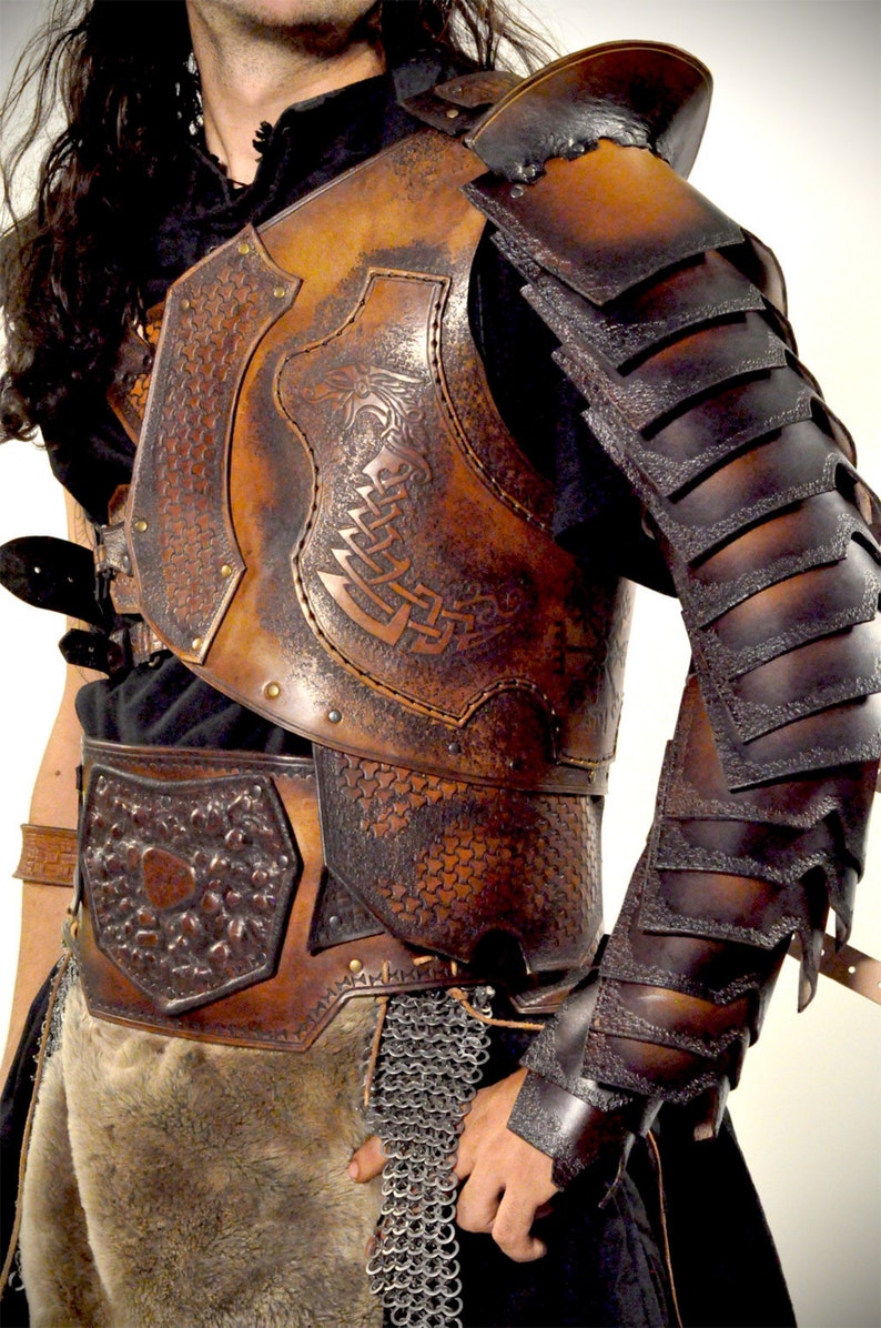 Roman Manica Arm Bracer leather Bracer leather armor armor | Etsy