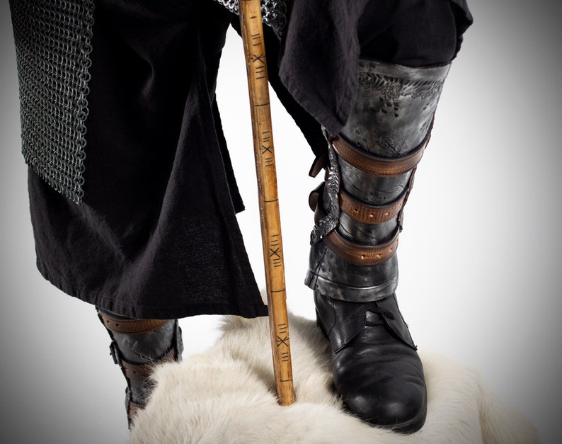 Viking Leather Greaves Legs Viking Viking Leg Protection | Etsy