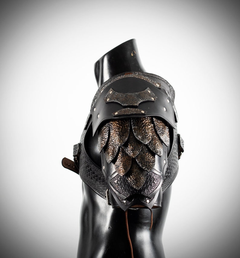 Viking Scaled Shoulder Pad Barbarian Pauldron Viking | Etsy