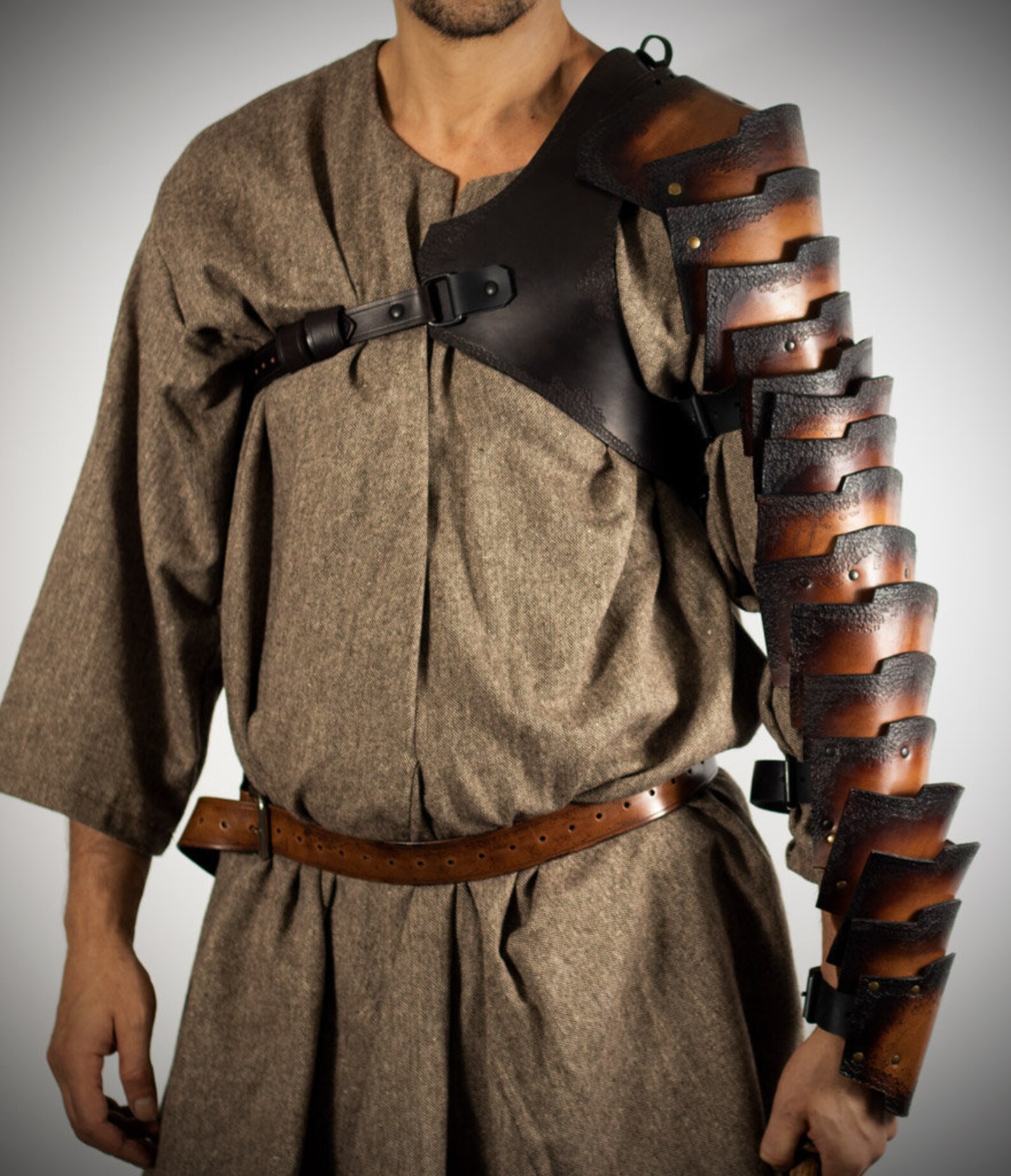 Roman Manica Arm Bracer leather Bracer leather armor armor | Etsy