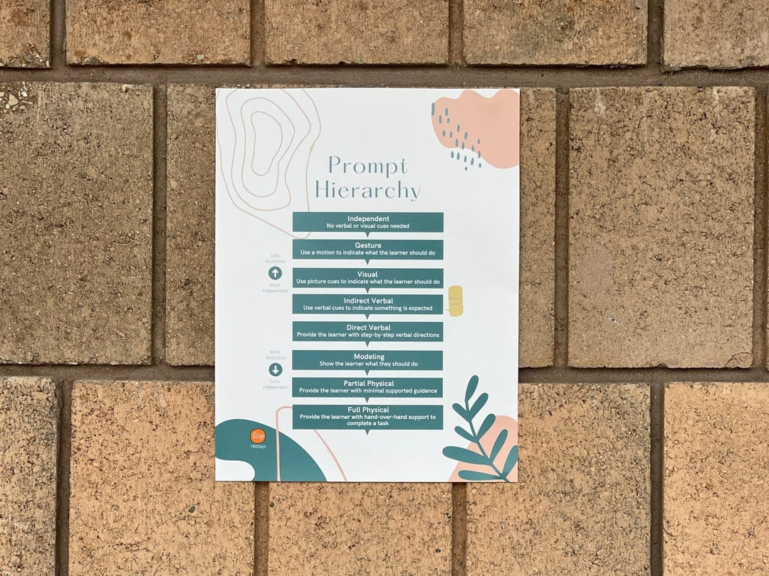 Prompt Hierarchy Infographic Handout 8.5x11 Digital Download - Etsy ...