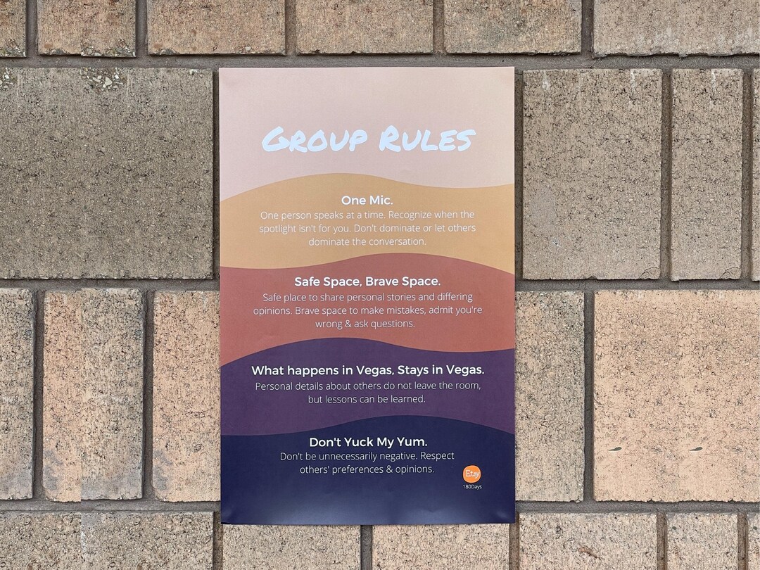 Group Rules Poster | 11"x17" | Digital Download - Etsy