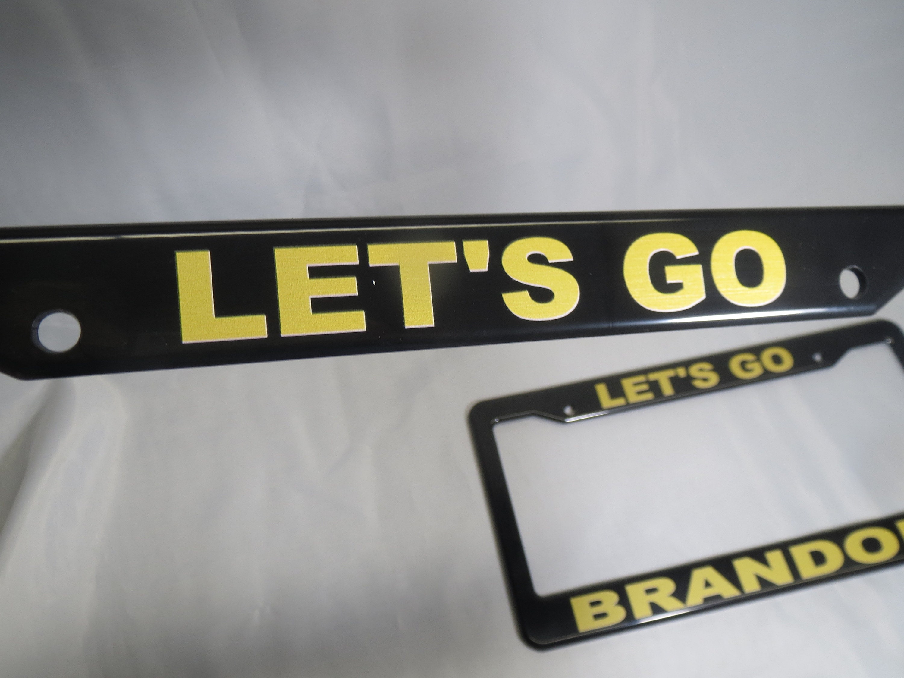 Set of 2 Let's Go Brandon License Plate Frames With | Etsy