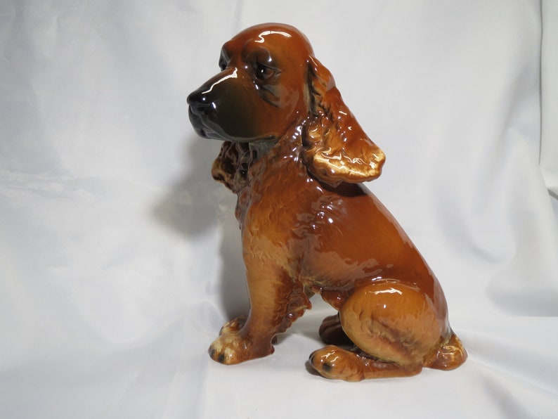 GOEBEL German COCKER SPANIEL Large Minty 11"h Vintage Porcelain Mid ...