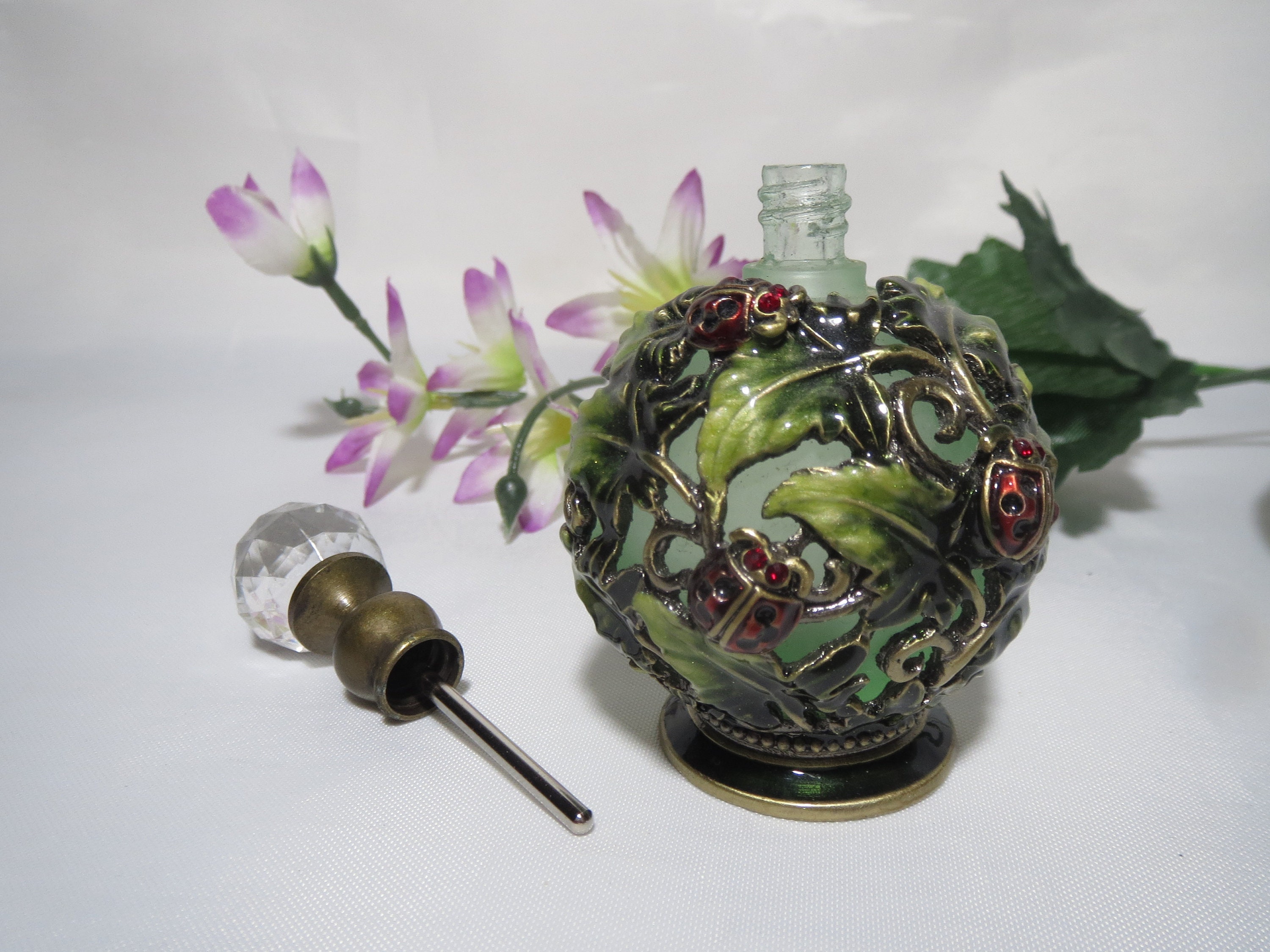 Vintage Decorative Lady Bugs Perfume Bottle - Etsy