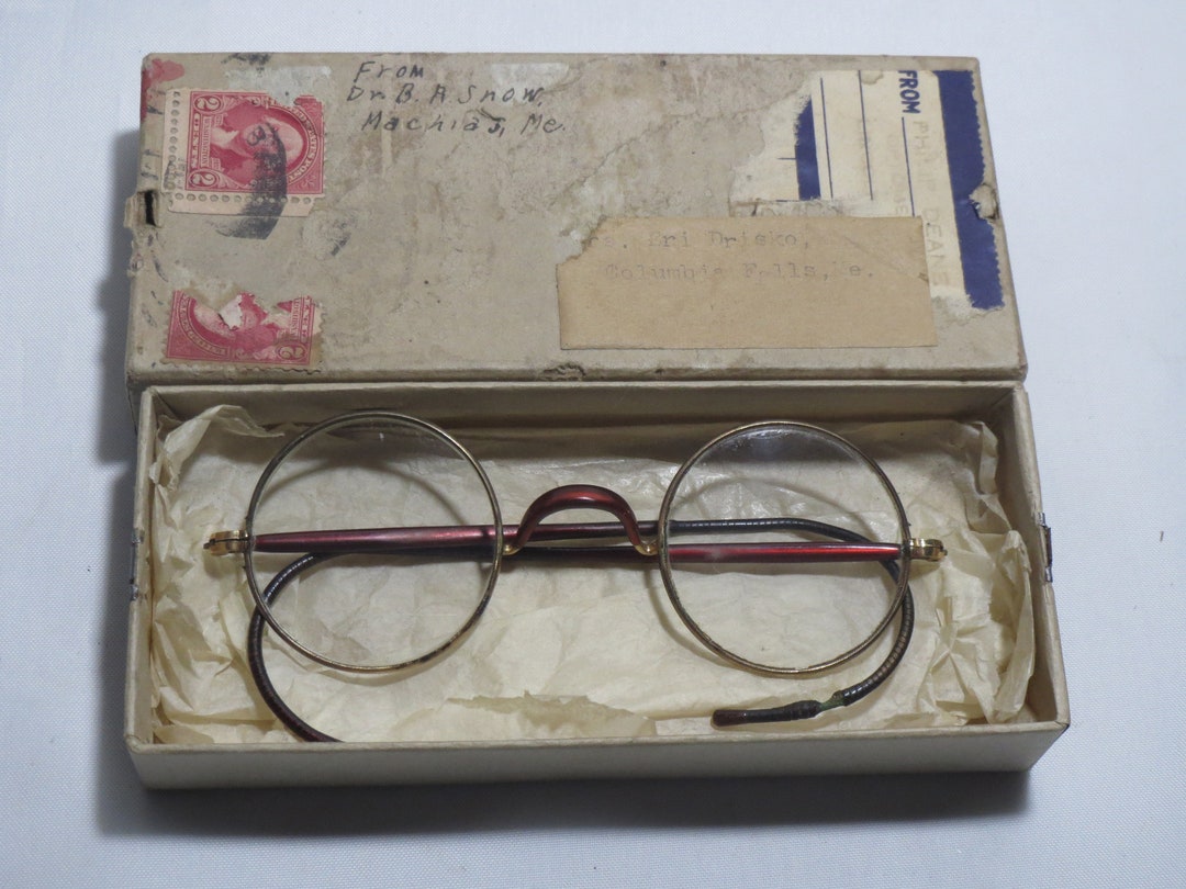 VINTAGE Eye Glasses/spectacles Wire Frames Adult Unisex Round Clear ...