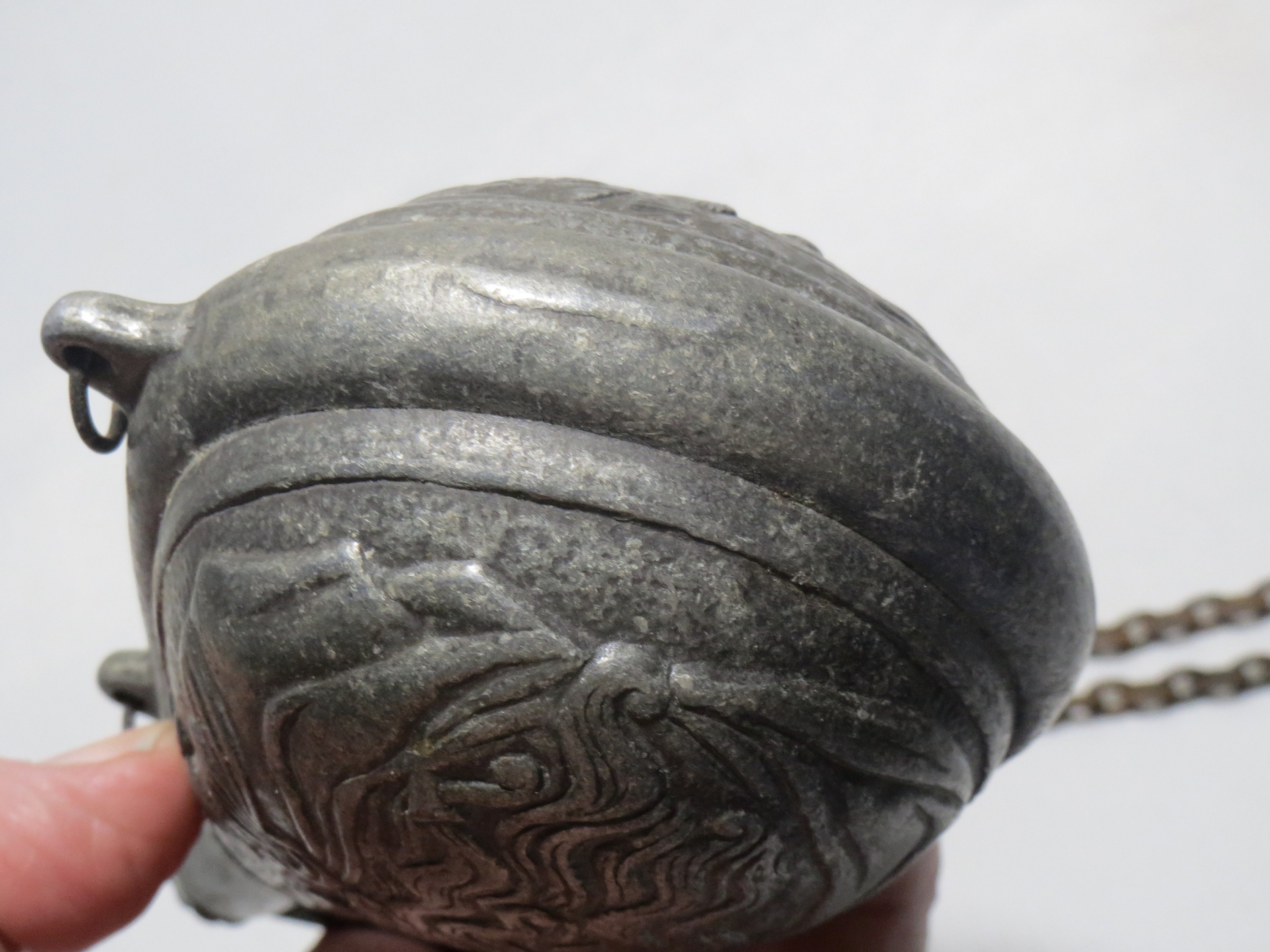 Vintage Art Noveau Pewter Renaissance Style Gunpowder Bottle Flask - Etsy