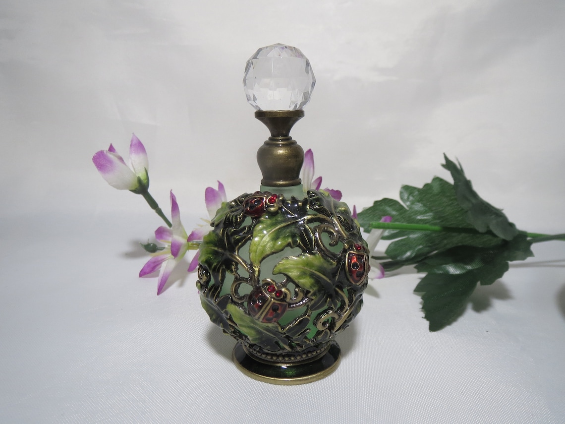 Vintage Decorative Lady Bugs Perfume Bottle | Etsy