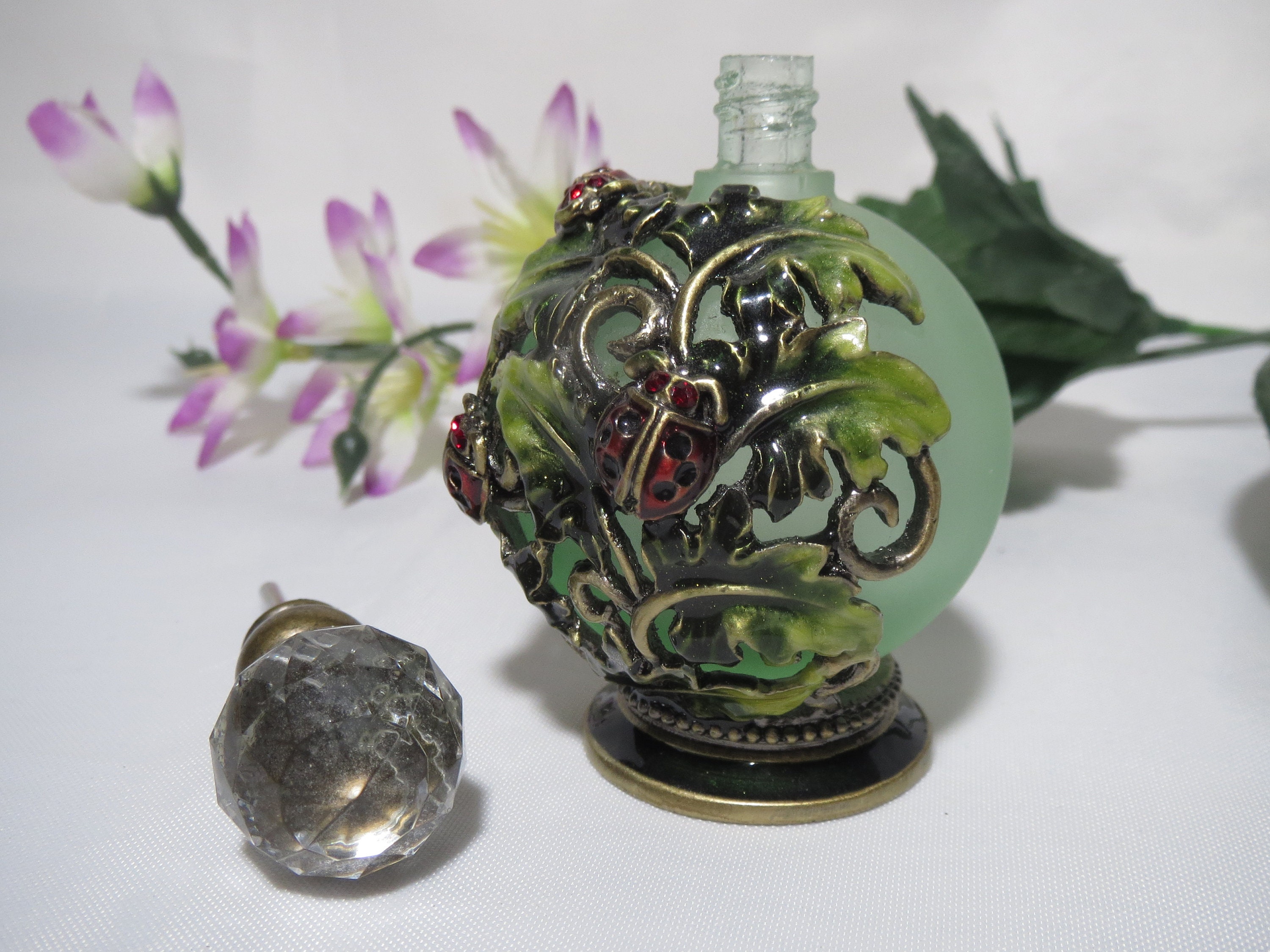 Vintage Decorative Lady Bugs Perfume Bottle - Etsy