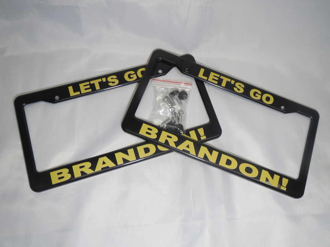 Set of 2! Let's Go Brandon! License Plate Frames With Hardware - Etsy