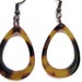 Tortoise Shell Earrings, Tortoise Shell Dangle, Large Brown Earring ...