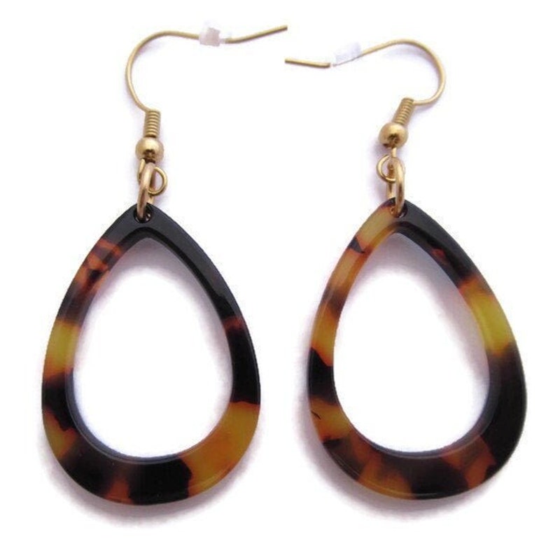Tortoise Shell Earrings - Etsy