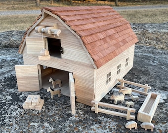 Wooden Toy Barn - Etsy