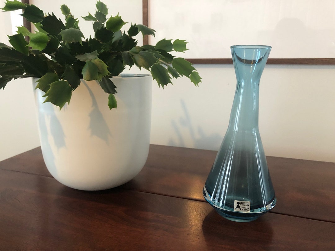 Svensk Form Bo Borgstrum, Sweden Seda, Swedish Art Vase, Blue - Etsy