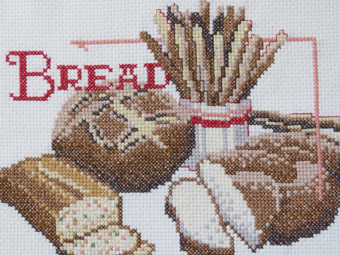 Bread Cross Stitch Art for the Baker Kitchen Dining Room - Etsy UK