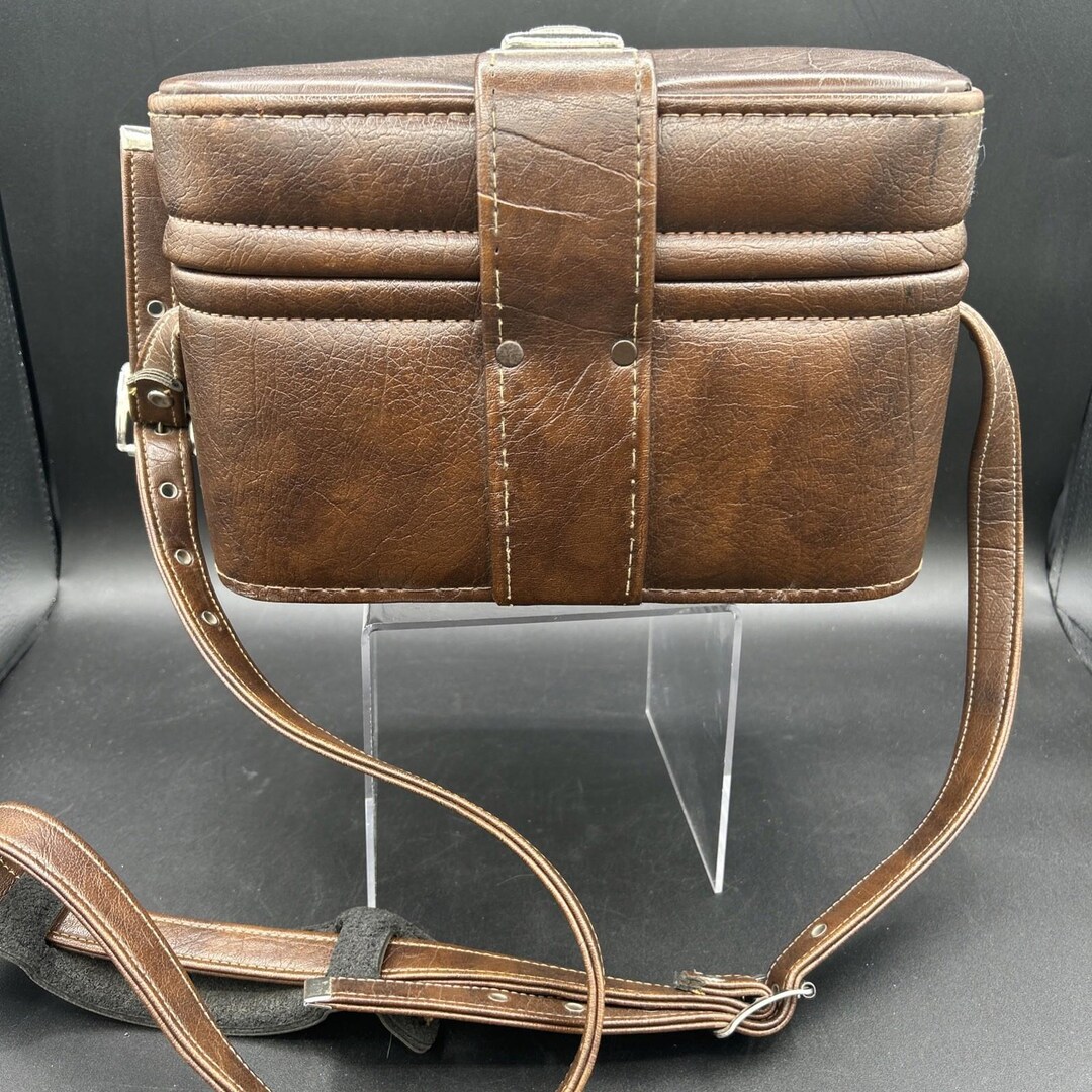 Vintage Brown Leather Shoulder DSLR Quality Camera Case Bag or Prop ...