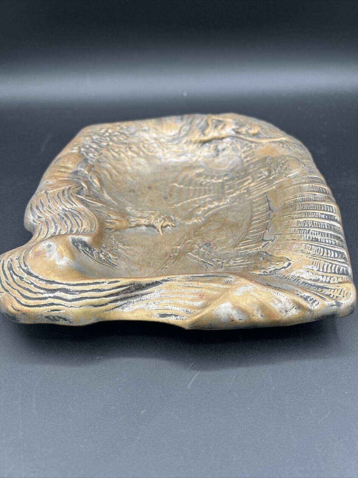 Silver Plate Tray of Neptune and Mermaid From World's Fair Louisiana ...