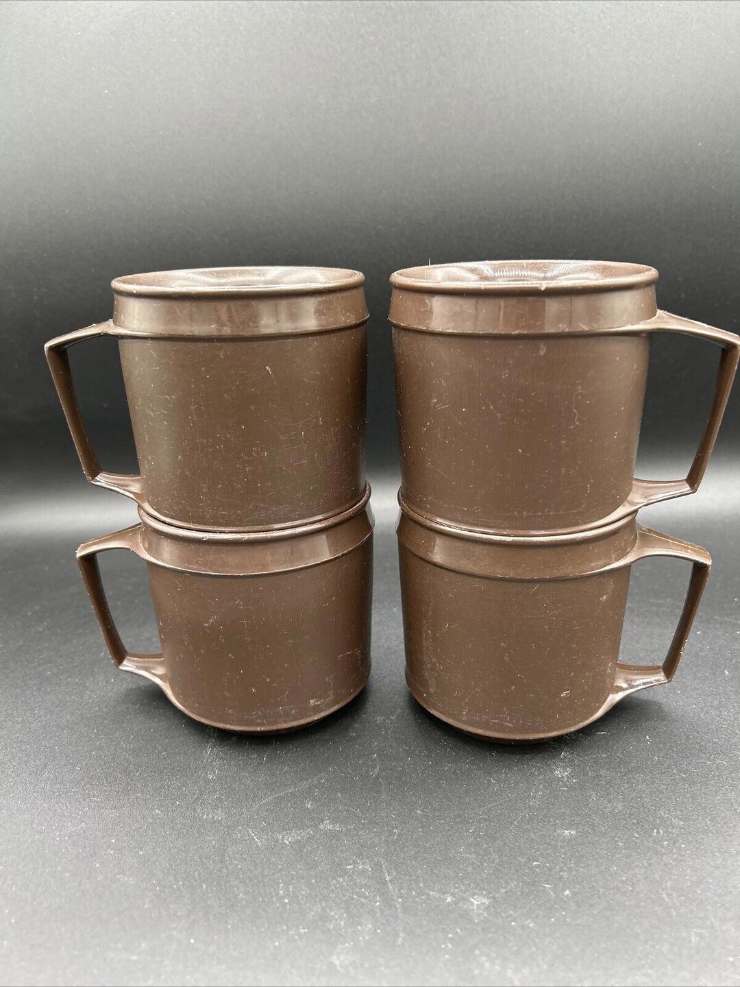 4 Vintage Aladdin Insulated Plastic Travel Picnic Camping 8 Oz. Mugs ...