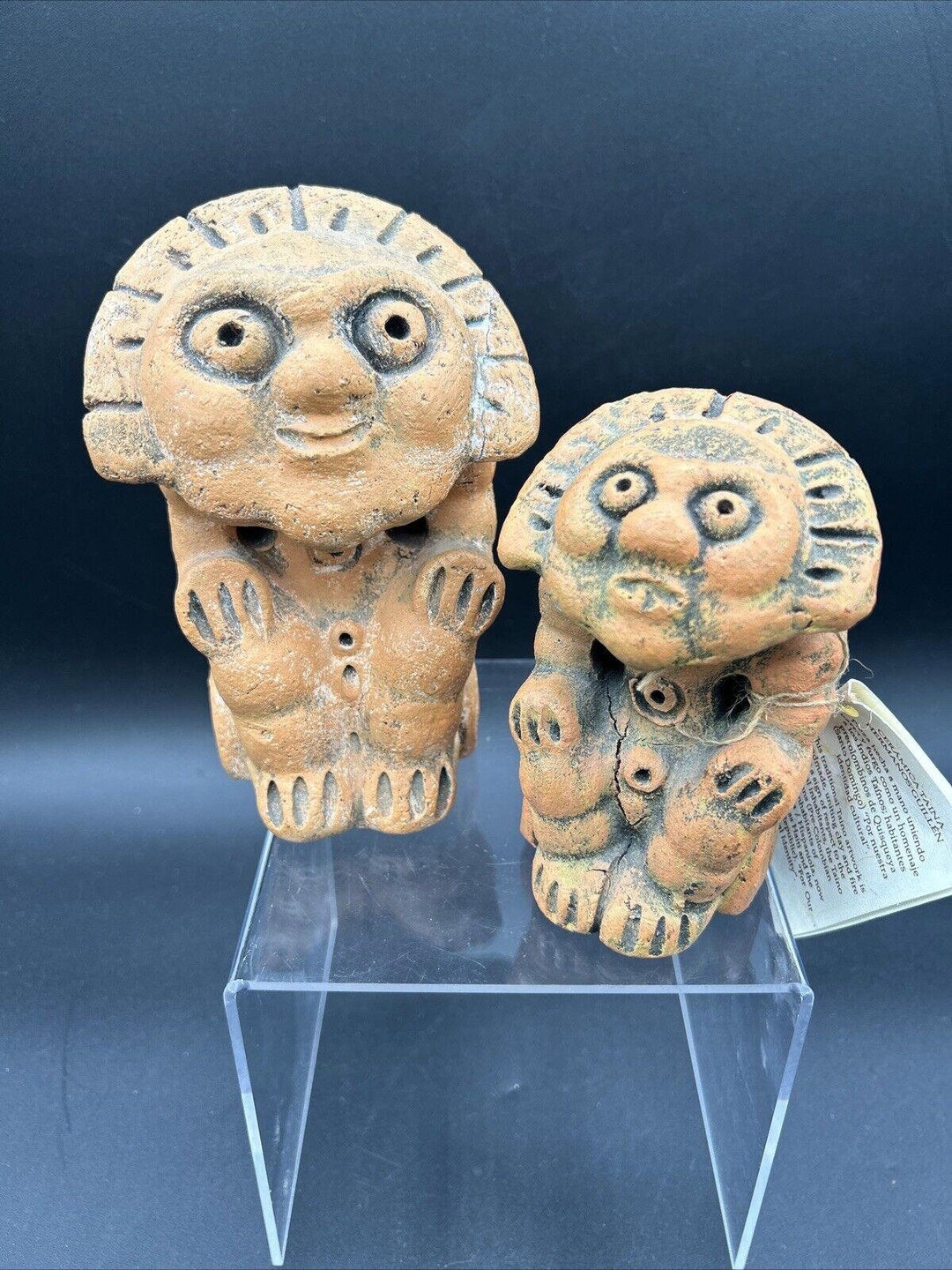 Myan / Aztec Clay Sculpture Pair, Taina Traditional Figures - Etsy