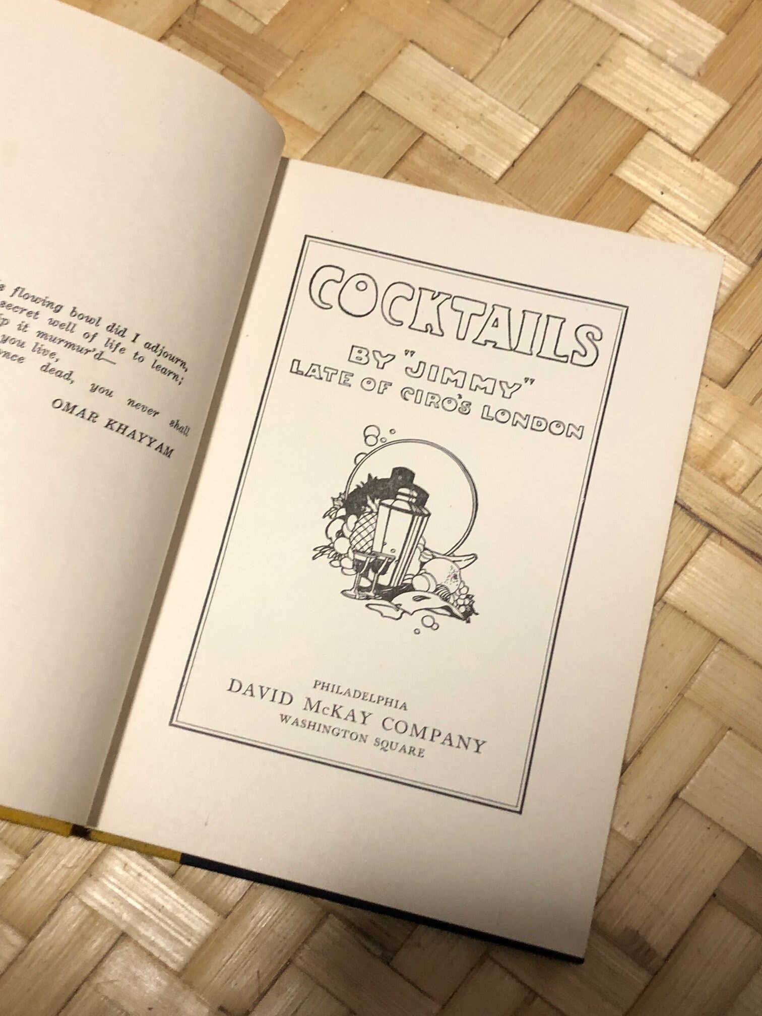 Cocktails by jimmy Late of Ciro's Book - Etsy