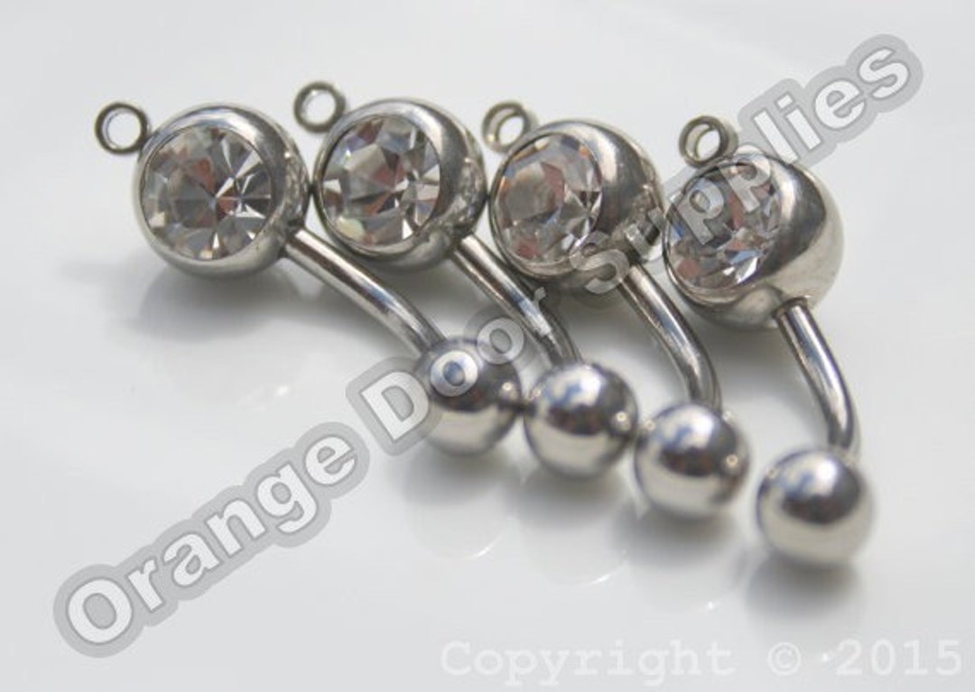 Surgical Steel Belly Button Rings 14 Gauge - 10 Pcs - Etsy
