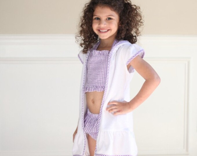 Girls Monogram Swimsuit Cover Up, Bathing Suit Cover Up, Beach Cover Up ...