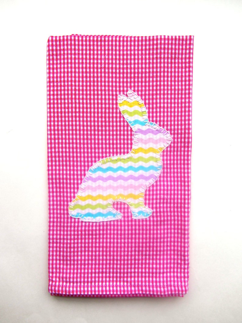 Easter Applique Kitchen Towel Easter Bunny Tea Towel Dish | Etsy