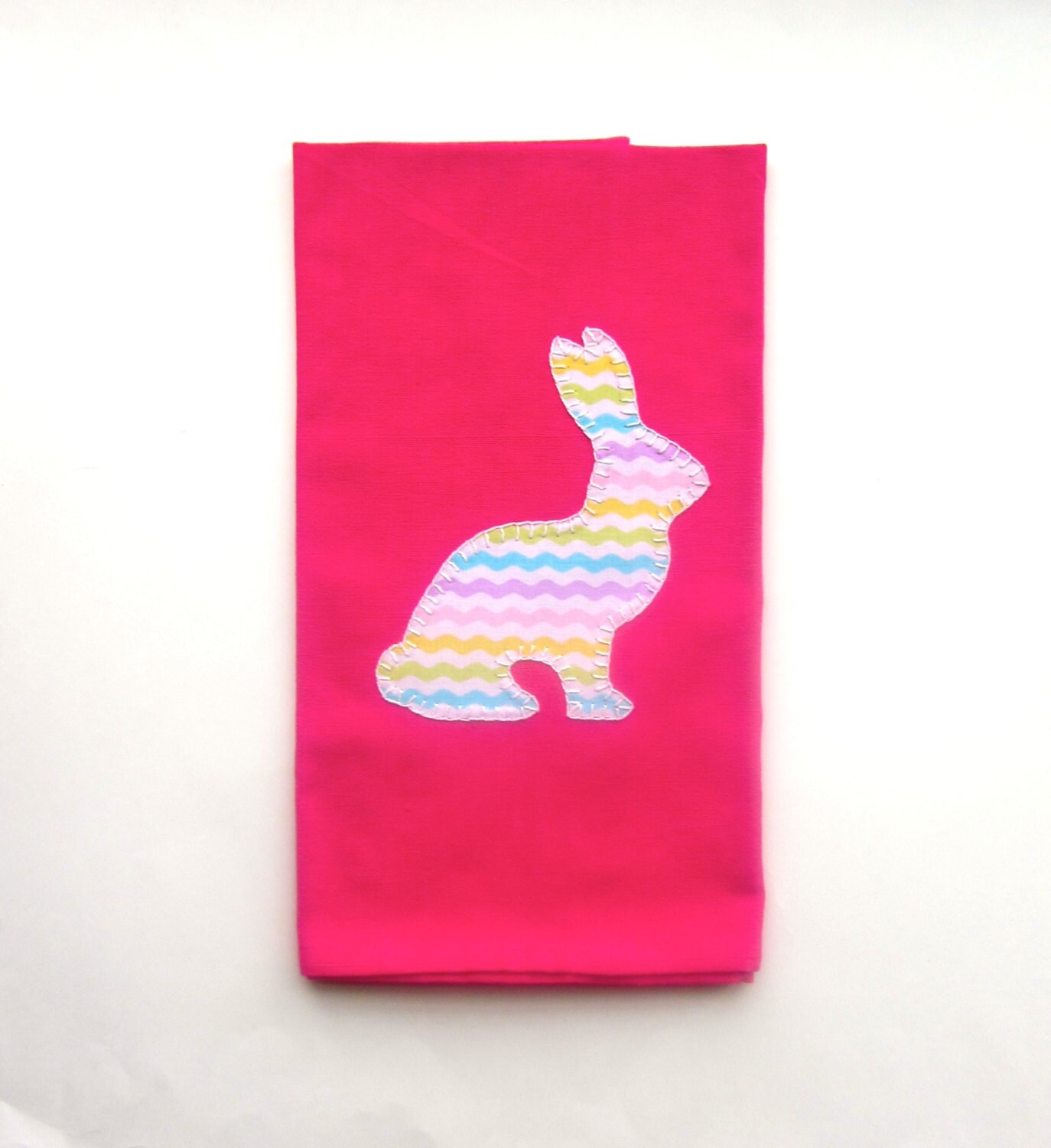 Easter Applique Kitchen Towel Easter Bunny Tea Towel Dish | Etsy