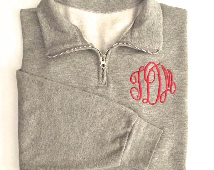 Monogram Pullover Monogrammed Pullover Monogram Quarter Zip - Etsy